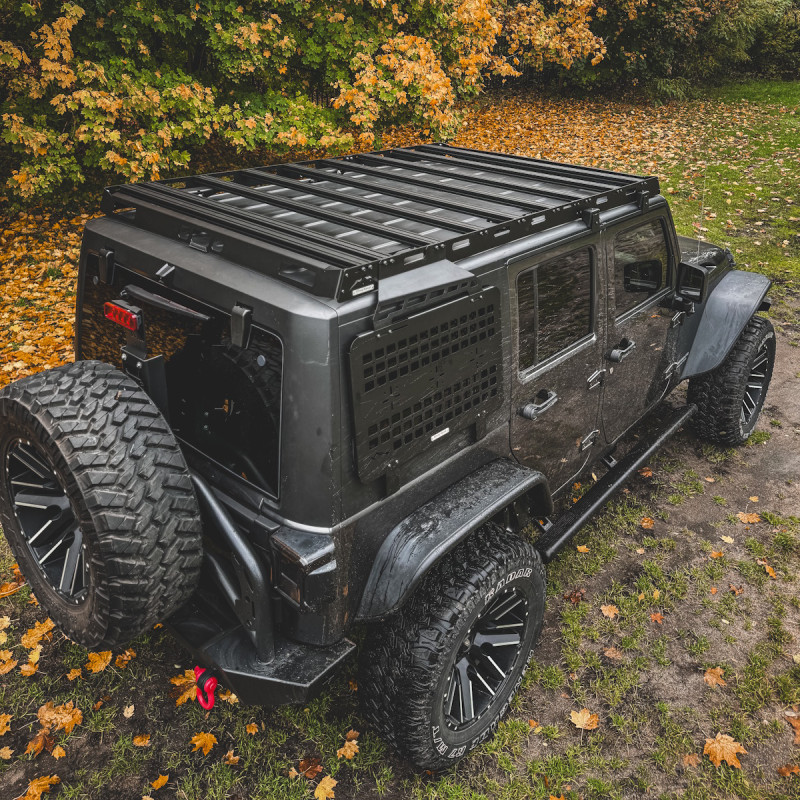 Offroad-Mania Aluminum Low Profile Roof Rack for Jeep Wrangler JKU
